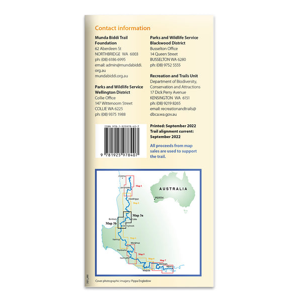 Munda Biddi Trail Map 3 - Harvey-Quindanning Road to Capel River – WA ...
